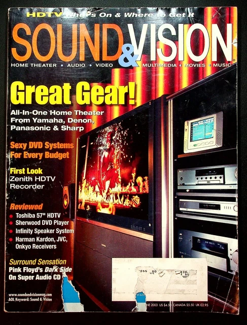 SOUND & VISION Magazine June 2003 Yamaha Denon Panasonic Sharp Zenith ...