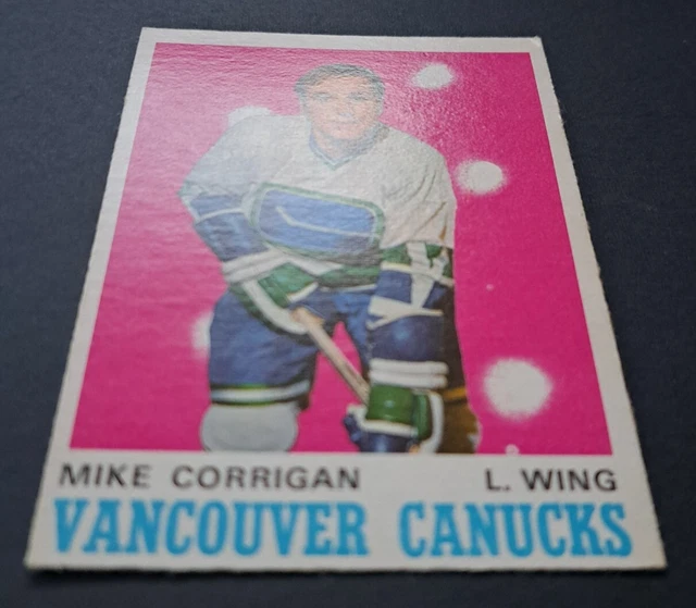 1970-71 O-PEE-CHEE HOCKEY #227 Mike Corrigan (RC) Vancouver Canucks $7. ...