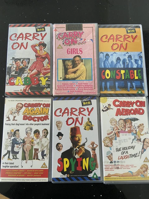 6 X VHS Video Carry on Films - Bundle - see image for titles £10.00 ...