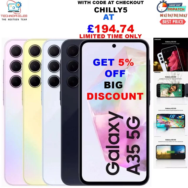 SAMSUNG GALAXY A35 Smartphone 128GB 5G DUAL SIM Unlocked Android Mobil ...