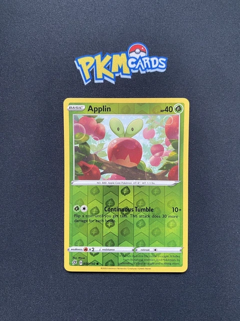 POKÉMON TCG APPLIN Rebel Clash 020/192 Reverse Holo LP. EUR 2,13 - PicClick FR
