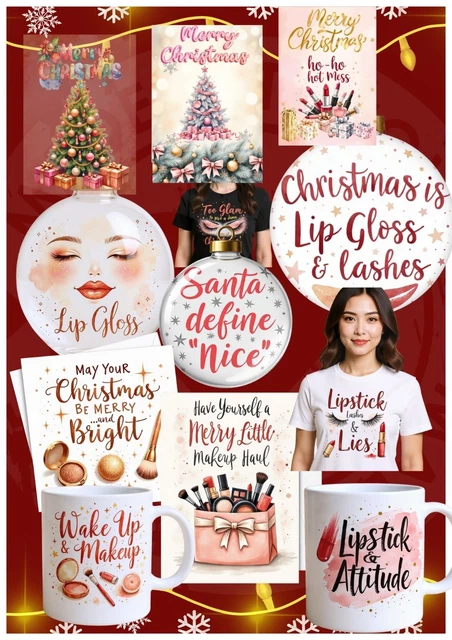 GLAMOUR AN CHRISTMAS Clip Art Set PNG SVG Bundle | Digital Download £4. ...