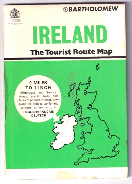 IRELAND - TOURIST Route Map (Bartholomew) £4.88 - PicClick UK