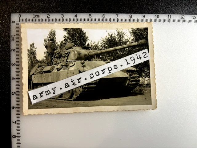 WW2 REPRO PHOTO Foto Wehrmacht Medium Panzer V Panther D Kursk Schurzen ...
