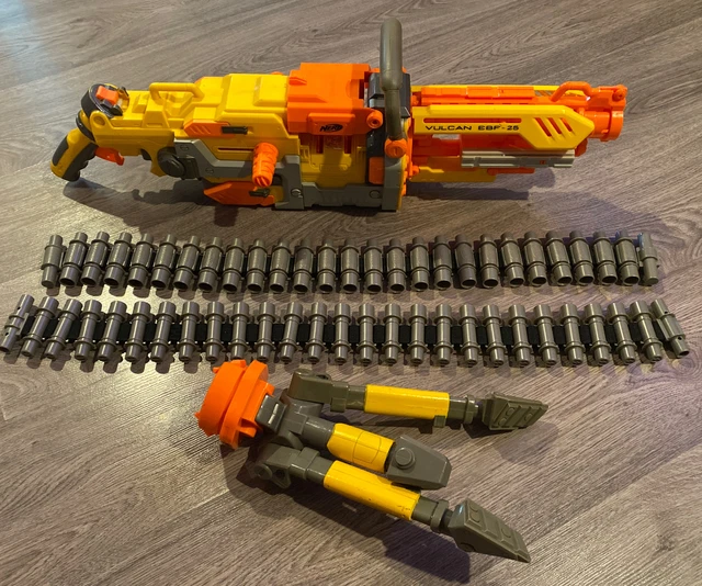 NERF N-STRIKE VULCAN EBF-25 MACHINE GUN BLASTER WITH 2 Belts EUR 45,92 ...