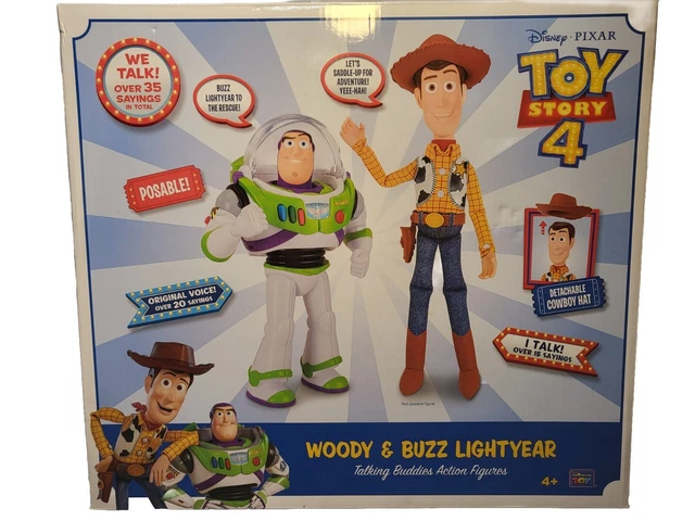 Disney Pixar Toy Story 4 Woody And Buzz Lightyear Talking Buddies Figures