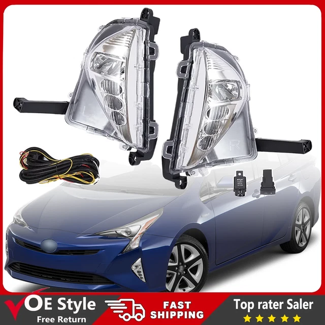 FIT TOYOTA PRIUS 2016 2017 2018 Pair LED Front Bumper Fog Light Lamp ...