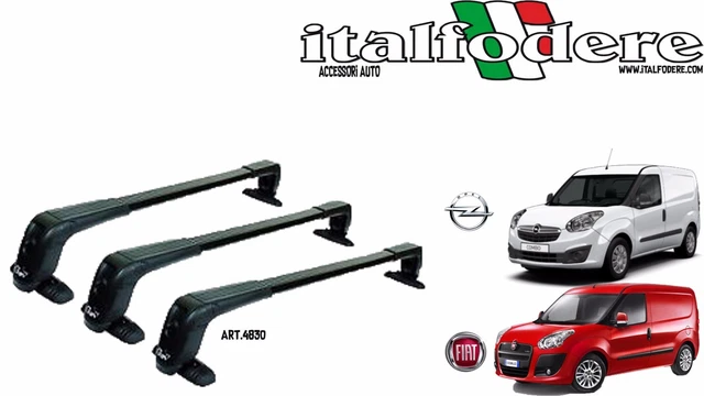 BARRES DE TOIT GEV Set 3pz Fiat Doblò 2010> 2015> - Opel Combo 2012 ...