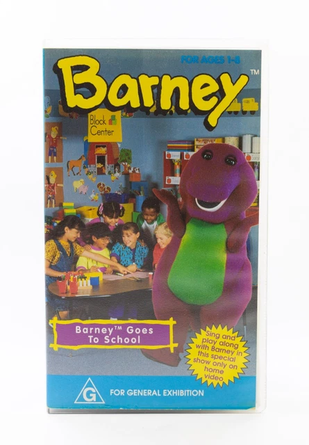BARNEY GOES TO School VHS Video Children's Vintage Educational VGC £12. ...