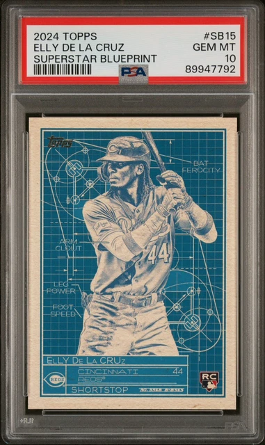 2024 TOPPS ELLY De La Cruz Superstar blueprint Rookie RC #15 PSA 10 POP ...