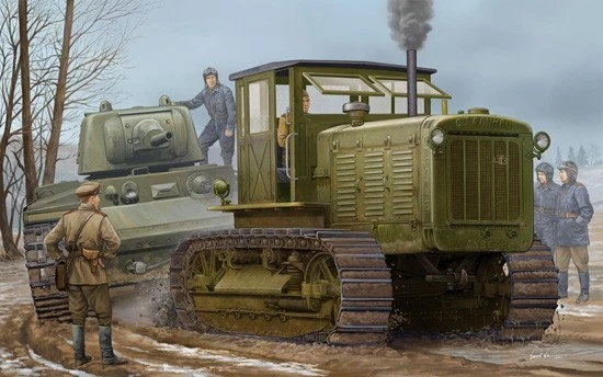 TRUMPETER 05539 RUSSIAN CHTZ S-65 TRACTOR WITH CAB1 1:35 Modellbausatz ...