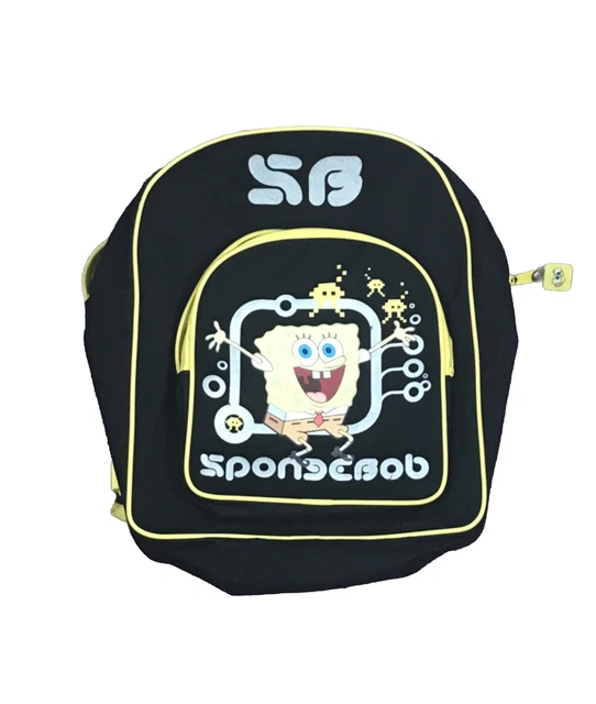 SPONGEBOB SQUAREPANTS BLACK And Yellow Rare Gaming Backpack £14.95 ...