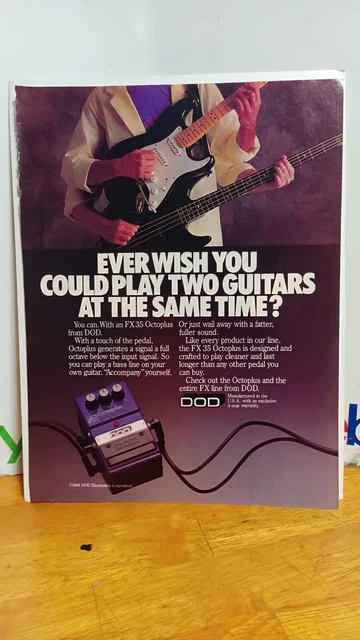 DOD FX35 OCTOPLUS Guitar Effects Pedals Print Ad 11 X 8.5 B2 £7.55 ...