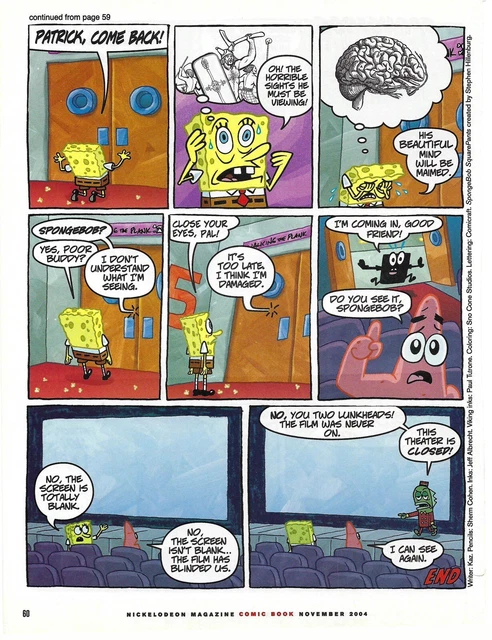 2004 SPONGEBOB SQUAREPANTS at the Movies Comic Vintage Magazine Print ...