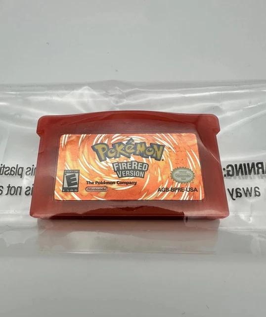 POKEMON FIRERED FIRE Red Authentic Game Boy Advance GBA CLEAN LABEL ...