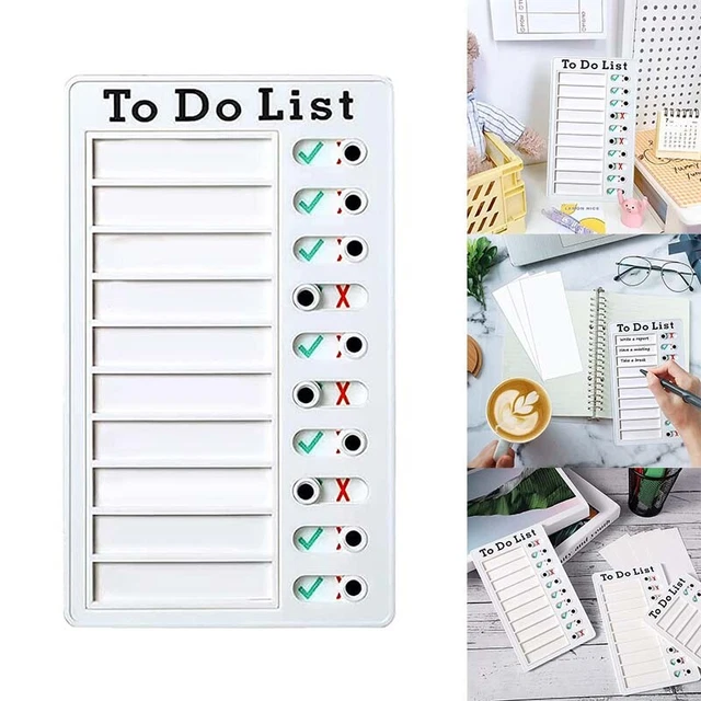 RV CHECKLIST MEMO Plastic Board Plastic Daily To Do List Task Notepad ...