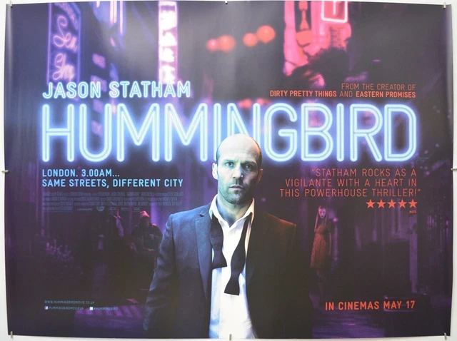 HUMMINGBIRD (2013) ORIGINAL Cinema Quad Movie Poster (redemption) Jason ...