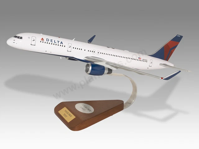 BOEING 757-200 DELTA Solid Kiln Dried Mahogany Wood Handcrafted Display ...