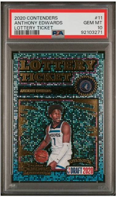 ANTHONY EDWARDS 2020-21 Contenders Biglietto Lotteria Rookie PSA 10 ...