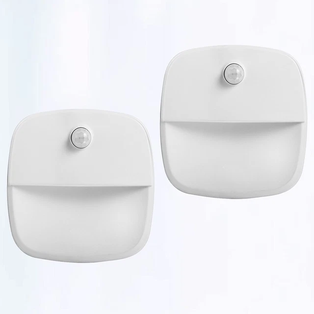 2PCS LED SMART Wide Angle Human Sensor Night Light Cabinet Corridor ...