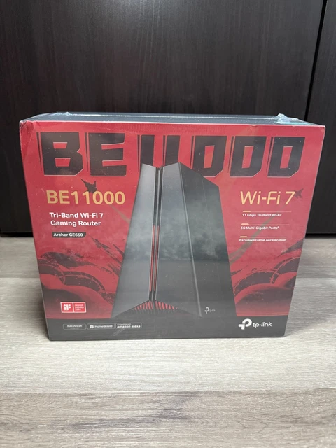 TP-LINK TRI-BAND BE11000 Wi-Fi 7 Gaming Router Archer GE650 Black/Red ...