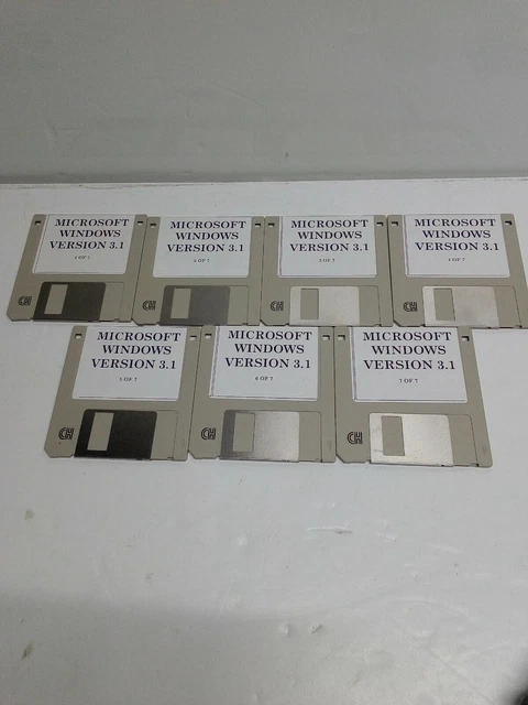 3.5& FLOPPY DISK. Microsoft Windows Version 3.1.... 7 discs in total ...