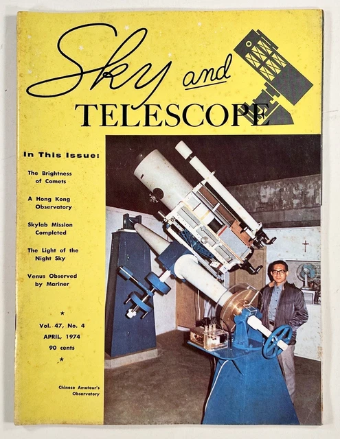 1974 APR SKY & TELESCOPE Comet Brightness SKYLAB COMPLETED Marinar ...