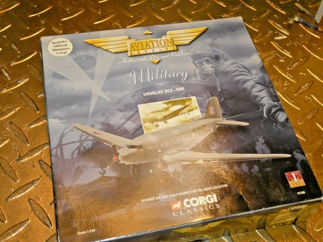 CORGI AVIATION MILITARY Douglas Dc3 Raf Die Cast Models Ist Issue 1;144 ...