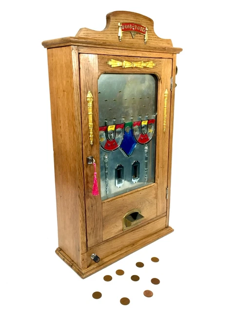 ANTIQUE 1930S COIN Operated Penny Arcade Machine Pool Tote - Coin ...