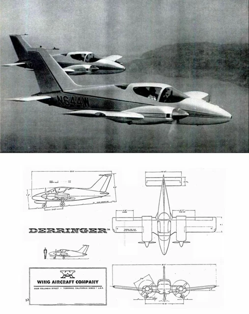 WING DERRINGER AIRCRAFT Manual RARE ARCHIVE 1960's D-1 Aircraft Thorp Hi-Shear EUR 8,24 ...