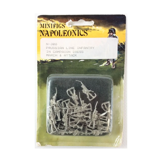 MINIFIGS NAPOLEONIC PRUS Prussian Line Infantry in Campaign Dress Mar ...
