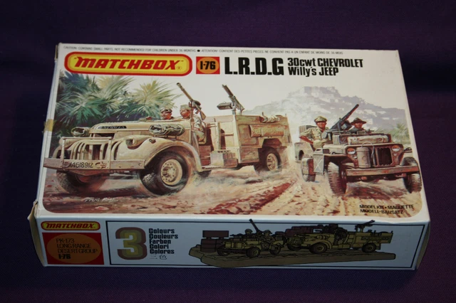MATCHBOX LRDG 30CWT Chevrolet truck & Willy’s JEEP 1:76 scale model kit ...