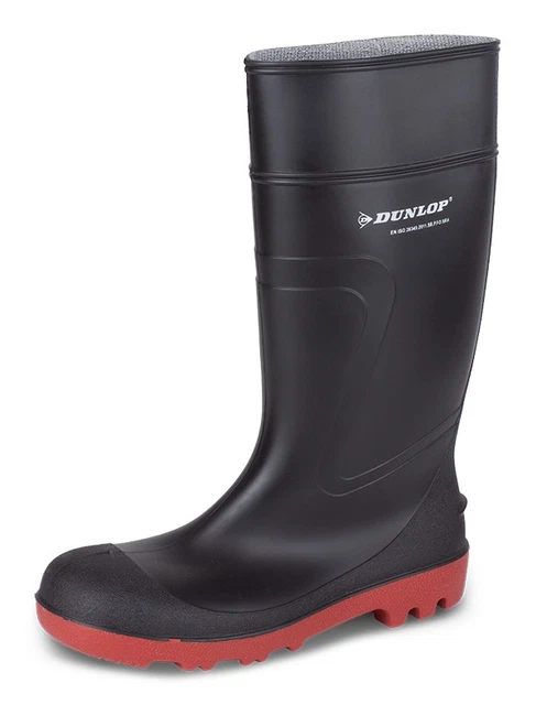DUNLOP WARWICK FULL Safety Wellingtons Black Size 10.5 £21.95 - PicClick UK
