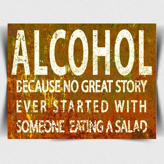 ALCOHOL HUMOUR MAN Cave Beer SIGN METAL PLAQUE Retro funny joke kitchen ...