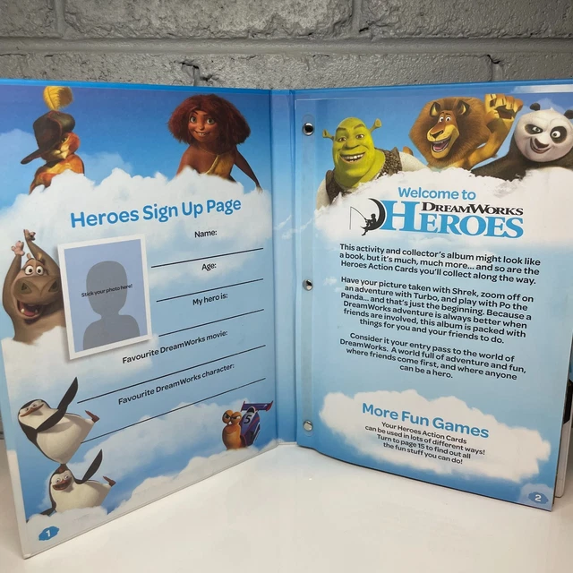 WOOLWORTHS DREAMWORKS HEROES Activity & Collectors Album Complete 42 ...