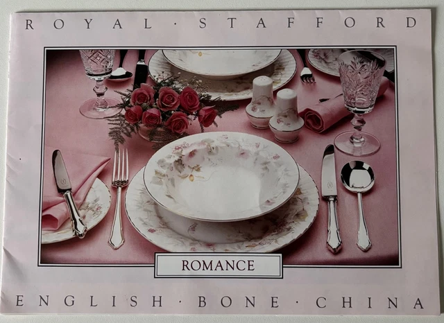 VINTAGE ROYAL STAFFORD 'Romance' Bone China 9in Dinner Plates X6 ...