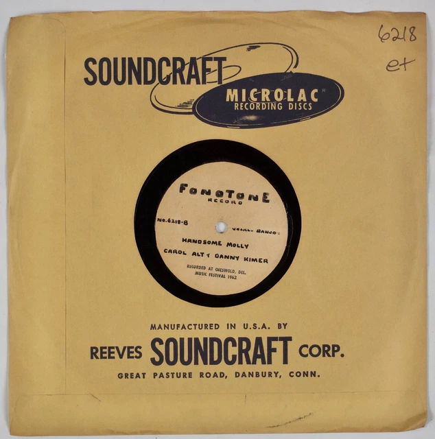 ANCIEN CAROL, DANNY KIMMER : Fonotone 6218 Joe Bussard 78 Bluegrass ...