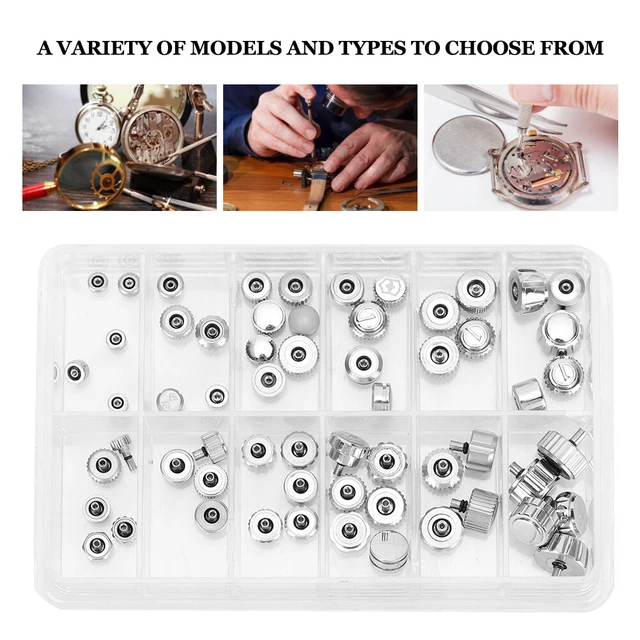 STAINLESS STEEL WATCH Crown Chronograph Button Watch Replacement 1SP £9 ...