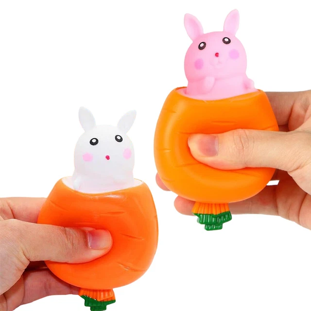 EASTER CARROT RABBIT Stress Relief Toy Cute Bunny Sensory Toys Gift for ...
