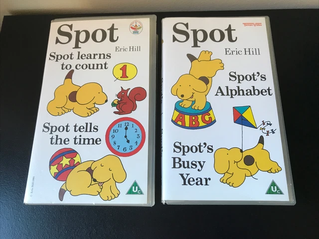 2 X SPOT VHS VIDEOS SPOT LEARNS TO COUNT/SPOT'S ALPHABET - ERIC HILL ...