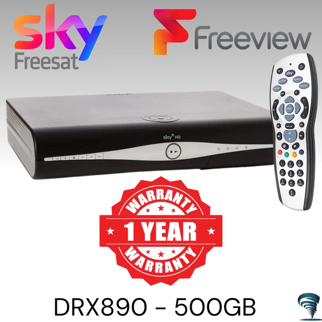 SKY + HD Box 500GB (W/ Remote Control & Cables) Slimline Plus DRX890 ...