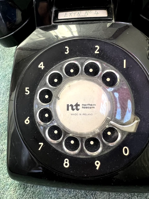 VINTAGE BLACK ROTARY Dial Telephone Northern Telecom 1978 Very Good ...