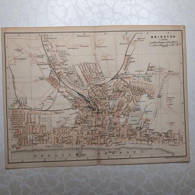 ORIGINAL 1906 BAEDEKER Town City Map Plan Of Brighton £9.19 - PicClick UK