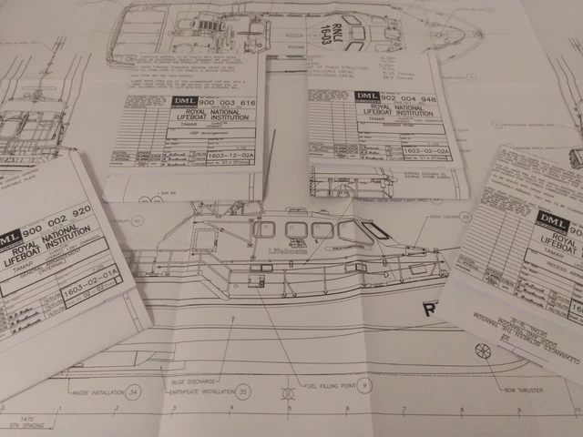 RNLI TAMAR, TRENT, Severn Class Lifeboat Drawings Plans Bundle EUR 132 ...