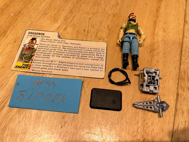 VTG 1985 GI Joe ARAH V1 Dreadnok "Ripper" 3.75" Action Figure w ...