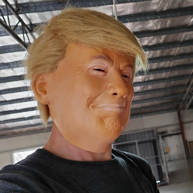 TRUMP LATEX MASK Donald Trump Realistic Celebrity Mask Trump Full Head ...