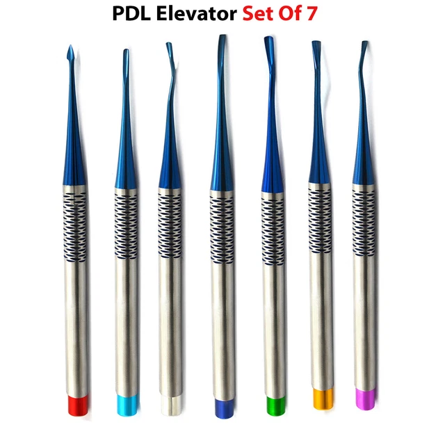 DENTAL PDL LUXATING Root Elevators Set of 7 Precise Periotome Blue ...