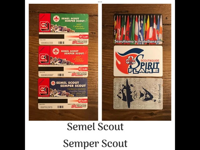 SCHEDE TELEFONICHE 2289-2291 scout scoutismo nuove rara sip golden ...