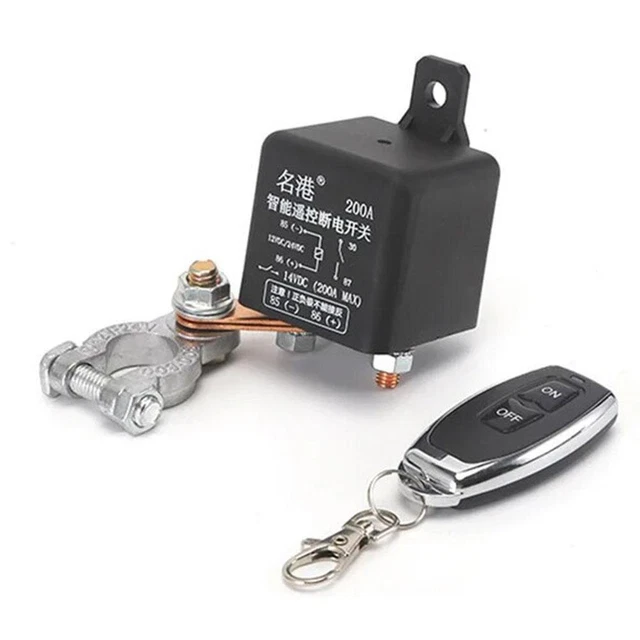 Wireless Remote Control Car Battery Isolator Relay Disconnect Switch 12
