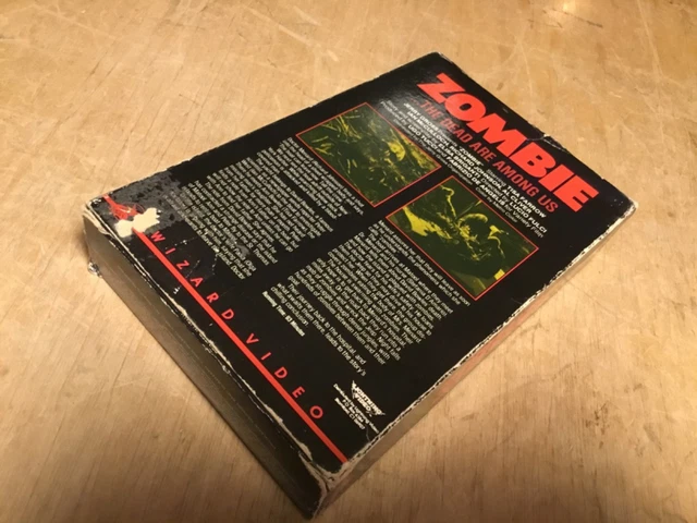 VINTAGE ZOMBIE VHS Tape, Wizard Video Lucio Fulci 80's horror Super ...